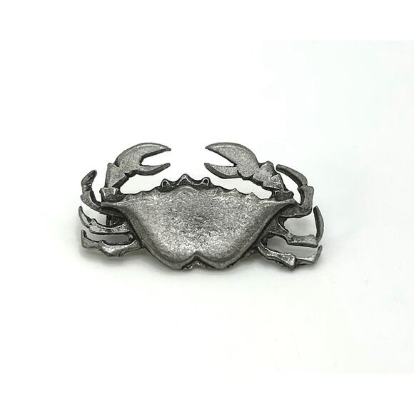 Unbranded | Jewelry | Vintage Metzke Pewter Crab Pin Brooch Sea Animal ...